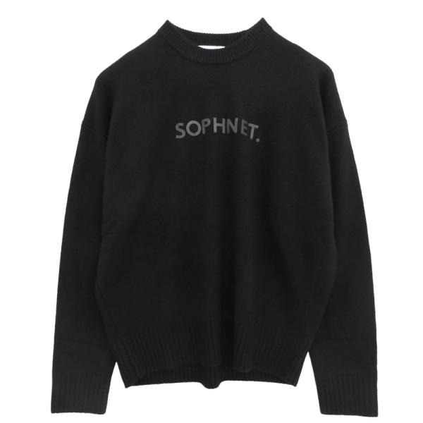 ■商品情報[商品名]SOPHNET. ソフネット SPNT-252078 LOGO PATCH KNIT ロゴ パッチ クルーネック カシミア ニット ブラック系 4【新古品】【未使用】【中古】[カラー]ブラック系[サイズ]x 厚み約cm表...