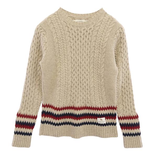 ■商品情報[商品名]NEIGHBORHOOD ネイバーフッド 14AW 142MANH-KNM01 DAKOTA W-CREW LS ダコタ ウール クルーネック ニット セーター ベージュ系【中古】[カラー]ベージュ系[サイズ]x 厚み約...