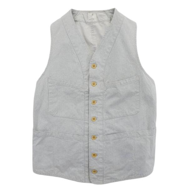 ■商品情報[商品名]ANATOMICA アナトミカ SAGAN VEST サガン ベスト ストライプ S【中古】[サイズ]表記サイズ：Sx 厚み約cm肩幅：約30cm着丈：約58.5cm身幅：約47cm[付属品]なし[状態・コンディション]...