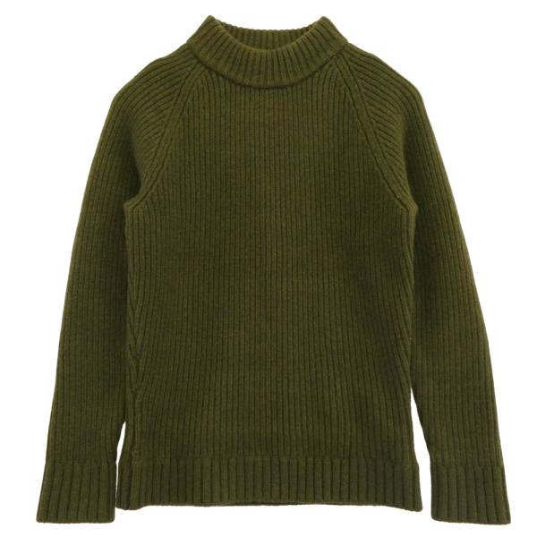 ■商品情報[商品名]VISVIM ビズビム VS0001547 カシミア混 ハイネック ニット セーター モスグリーン系 L【中古】[カラー]モスグリーン系[サイズ]表記サイズ：Lx 厚み約cm着丈：約71cm身幅：約48cm裄丈：約83c...