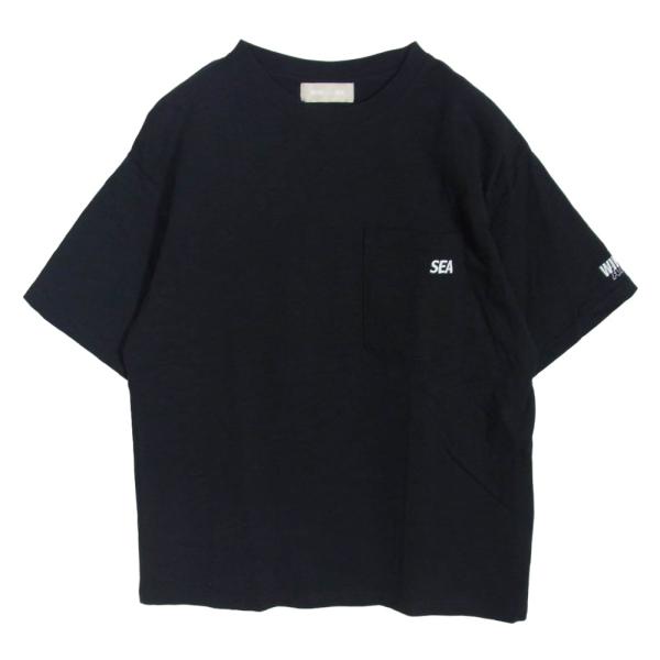 ■商品情報[商品名]WIND AND SEA ウィンダンシー wds-o-ess-25-q4-cs-01 POCKET S/S TEE 刺繍 ポケット ブラック系 S【中古】[カラー]ブラック系[サイズ]表記サイズ：Sx 厚み約cm肩幅：約...