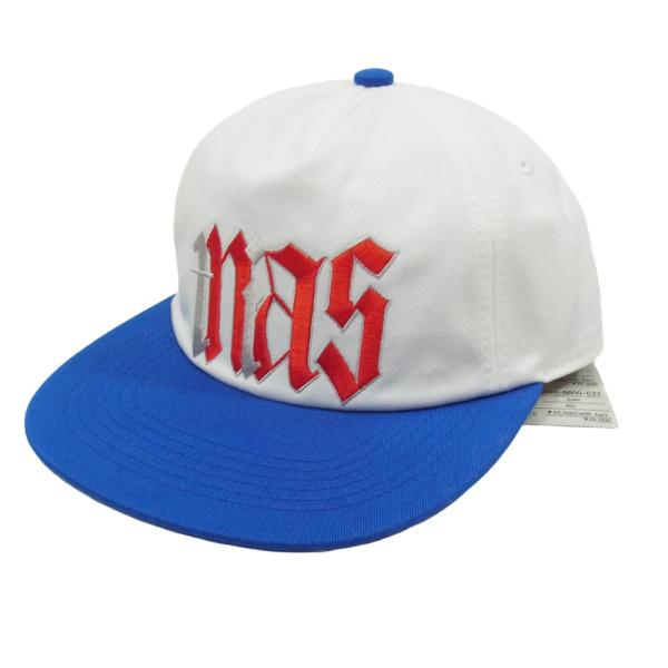 ■商品情報[商品名]SAINT MICHAEL セントマイケル 25AW SM-HR1-0000-C22 × NAS ロゴ刺繍 バイカラー キャップ 帽子【新古品】【未使用】【中古】[カラー]ホワイト系[サイズ]x 厚み約cm表記サイズ：O...