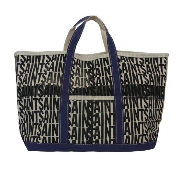 ■商品情報[商品名]SAINT MICHAEL セントマイケル SM-YS1-0000-098 TOTE L ロゴプリント コットン トートバッグ パープル系【中古】[カラー]パープル系[サイズ]W約60cm x H約33cm x D約19...