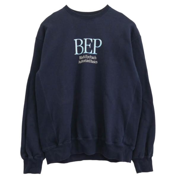 ■商品情報[商品名]BlackEyePatch ブラックアイパッチ BEP OS LOGO SWEAT ロゴプリント スウェット トレーナー ネイビー系 XL【中古】[カラー]ネイビー系[サイズ]表記サイズ：XLx 厚み約cm肩幅：約59c...