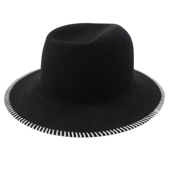 ■商品情報[商品名]MAISON SPECIAL 11222661303 Rabbit Wool Embroidery Long Brim Hat ラビットウール エンブロイダリー ロングブリム【極上美品】【中古】[カラー]ブラック系[サイ...