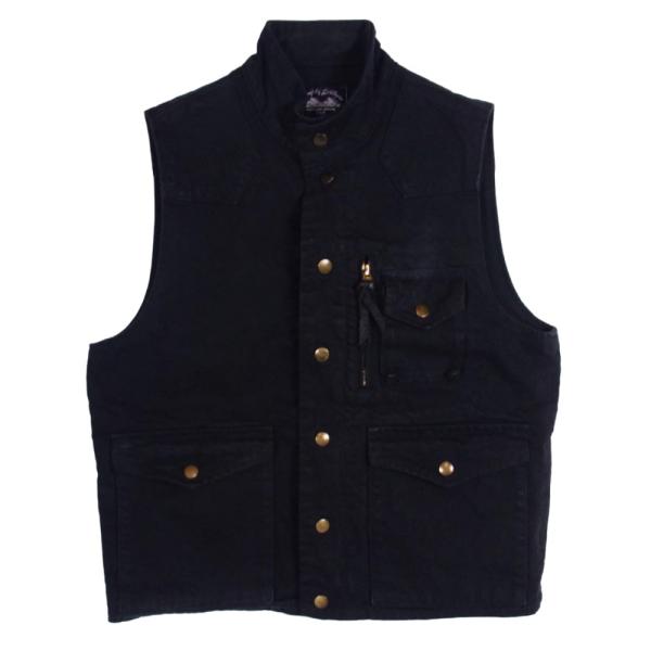 ■商品情報[商品名]LANGLITZ LEATHERS ラングリッツレザーズ B.D Riding Vest 13oz ブラックデニム ライディング ベスト ブラック系 S【中古】[カラー]ブラック系[サイズ]表記サイズ：Sx 厚み約cm肩...