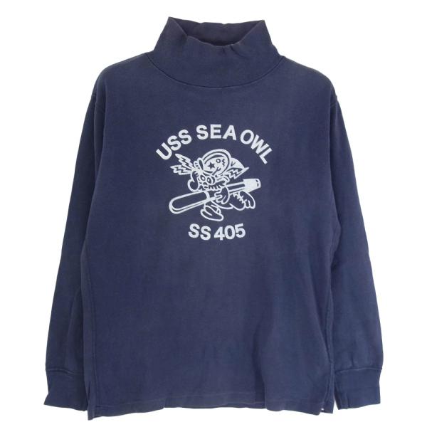 ■商品情報[商品名]The REAL McCOY'S ザリアルマッコイズ MC17108 FLIGHT DECK JERSEY USS SEAOWL フライト デッキ ジャージー 長袖 Tシャツ【中古】[カラー]ネイビー系[サイズ]x 厚み...