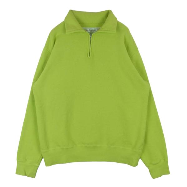 ■商品情報[商品名]ネセサリーオアアンネセサリー NECESSARY or UNNECESSARY ハーフジップ スウェット コットン 日本製 ライム系 L 3【中古】[カラー]ライトグリーン系[サイズ]表記サイズ：Lx 厚み約cm表記サイ...