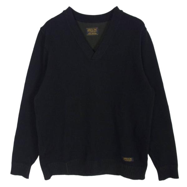 ■商品情報[商品名]NEIGHBORHOOD ネイバーフッド 12AW 122MANH-KNM01 コットン ニット Vネック ニットセーター ブラック系 S【中古】[カラー]ブラック系[サイズ]表記サイズ：Sx 厚み約cm肩幅：約36cm...