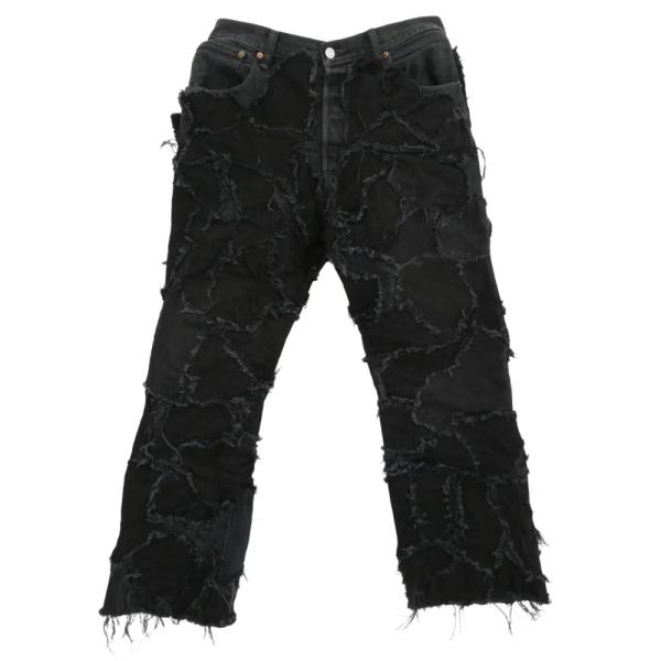 ■商品情報[商品名]イノセンス INNOCENCE NY INPWDM01 PATCHWORK DENIM PANTS パッチワーク ダメージ加工 ブラック デニムパンツ  ブラック系 【中古】[カラー]ブラック系[サイズ]表記サイズ：32...