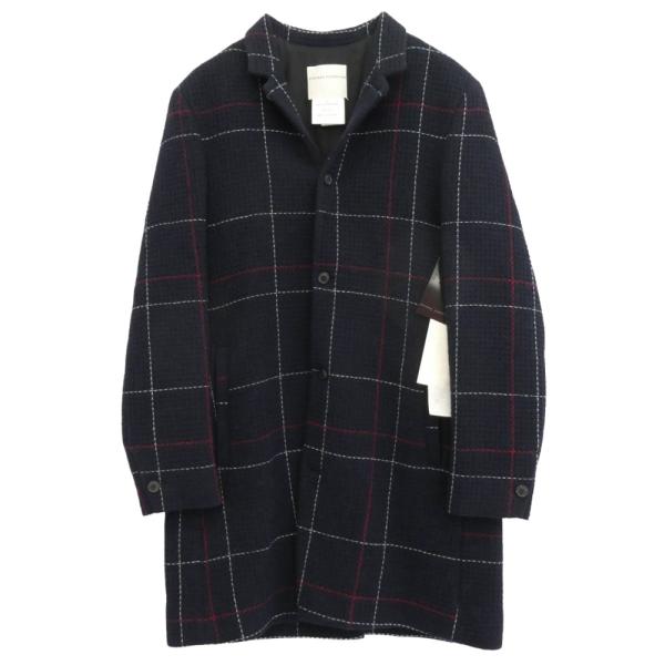 ■商品情報[商品名]STEPHAN SCHNEIDER ステファンシュナイダー ウール コート ネイビー系 4【中古】[カラー]ネイビー系[サイズ]x 厚み約cm表記サイズ：4肩幅：約47cm着丈：約89cm身幅：約51cm袖丈：約65cm...