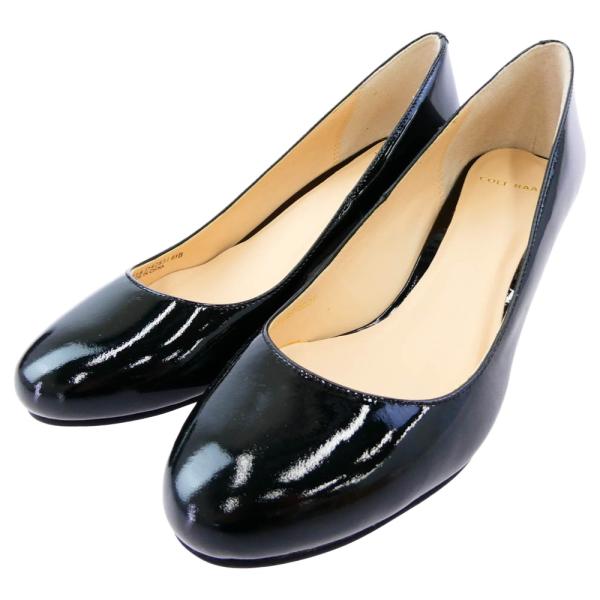 ■商品情報[商品名]COLE HAAN コールハーン D42831 LAINEY WDG 55 WP 2 エナメル パンプス ブラック ブラック系 6.5【中古】[カラー]ブラック系[サイズ]x 厚み約cm表記サイズ：6.5アウトソール：約...