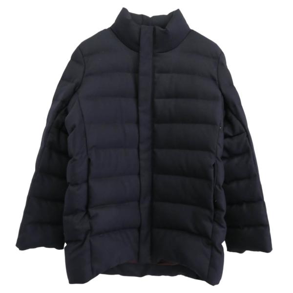 ■商品情報[商品名]ドーメル スポーツ DORMEUIL SPORT 英国ドーメル社製 ウール生地 ダウンジャケット ネイビー系【中古】[カラー]ネイビー系[サイズ]x 厚み約cm着丈：約78cm身幅：約65cm裄丈：約83cm[付属品]な...