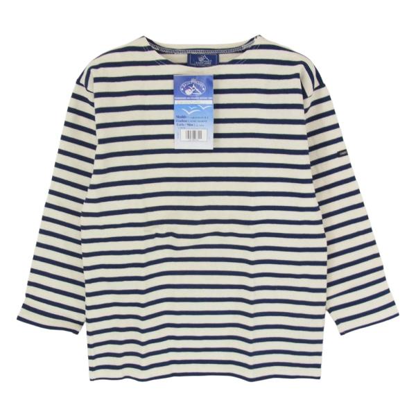 ■商品情報[商品名]SAINT JAMES セントジェームス デッドストック フランス製 80s 90s CARAVELLE キャラベル バスクシャツ 長袖 Tシャツ【極上美品】【中古】[カラー]ネイビー系[サイズ]x 厚み約cm表記サイズ...