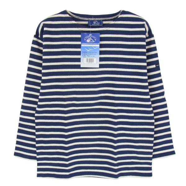 ■商品情報[商品名]SAINT JAMES セントジェームス デッドストック フランス製 80s 90s CARAVELLE キャラベル バスクシャツ 長袖 Tシャツ【極上美品】【中古】[カラー]ネイビー系[サイズ]x 厚み約cm表記サイズ...