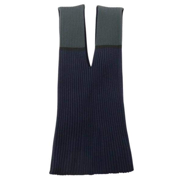 ■商品情報[商品名]CFCL シ―エフシーエル NOTCHED RIB HAND BAG ノッチリブハンドバッグ ネイビー系 F【中古】[カラー]ネイビー系[サイズ]W約18cm x H約24cm x D約14cmx 厚み約cm表記サイズ：...