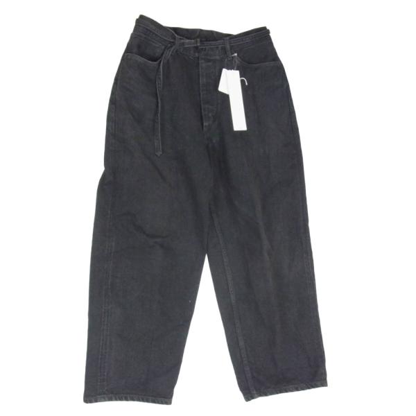 ■商品情報[商品名]blurhms ブラームス 25SS BHS25S003 12.9oz Denim Narrow Belted Pants デニム ナロー ベルテッド パンツ ブラック系 3【中古】[カラー]ブラック系[サイズ]x 厚み...