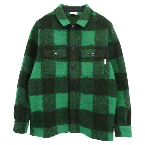 ■商品情報[商品名]DROLE DE MONSIEUR A-JT127-PL005 CARREAUX SHT JACKET チェック ソフト オーバー シャツ ジャケット グリーン系 M【中古】[カラー]グリーン系[サイズ]表記サイズ：Mx...