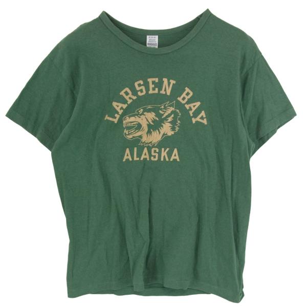 ■商品情報[商品名]WAREHOUSE ウエアハウス 2ND-HAND プリント 半袖 Tシャツ グリーン系 M【中古】[カラー]グリーン系[サイズ]表記サイズ：Mx 厚み約cm肩幅：約46cm着丈：約63cm身幅：約50cm袖丈：約17c...