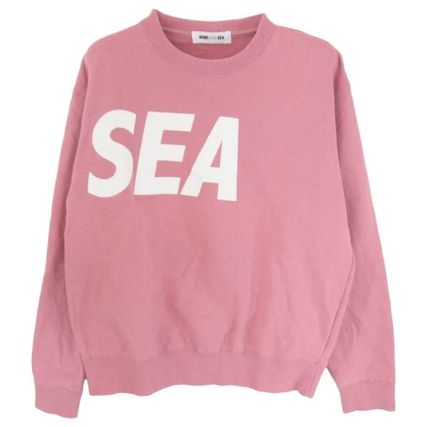 ■商品情報[商品名]WIND AND SEA ウィンダンシー ロゴ コットン クルーネック スウェット ピンク系 M【中古】[カラー]ピンク系[サイズ]表記サイズ：Mx 厚み約cm肩幅：約47cm着丈：約56cm身幅：約53cm袖丈：約53...