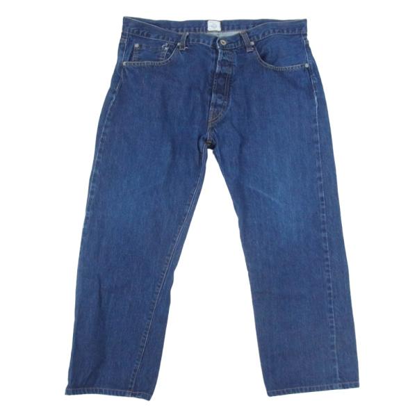 ■商品情報[商品名]POST OVERALLS ポストオーバーオールズ セルビッチ ボタンフライ 5ポケット デニム パンツ インディゴブルー系 サイズ表記無【中古】[カラー]インディゴブルー系[サイズ]x 厚み約cm表記サイズ：サイズ表記...