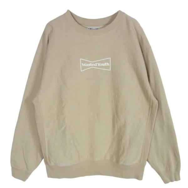 ■商品情報[商品名]Wasted Youth ウェイステッドユース LOGO SWEAT ロゴ スウェット トレーナー ベージュ系 XL【中古】[カラー]ベージュ系[サイズ]表記サイズ：XLx 厚み約cm肩幅：約55cm着丈：約71cm身幅...