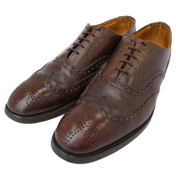 ■商品情報[商品名]Brooks Brothers ブルックスブラザーズ DEVON イングランド製 ウィングチップ レザー シューズ ブラウン系 43【中古】[カラー]ブラウン系[サイズ]x 厚み約cm表記サイズ：43アウトソール：約32...