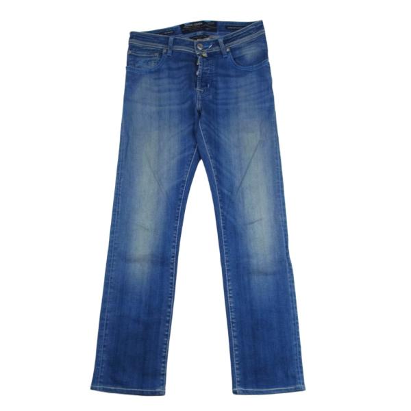 ■商品情報[商品名]JACOB COHEN ヤコブコーエン リミテッドエディション 限定 ブルーステッチ ハラコパッチ ボタンフライ デニムパンツ ジーンズ 29【中古】[カラー]インディゴブルー系[サイズ]x 厚み約cm表記サイズ：29ウ...