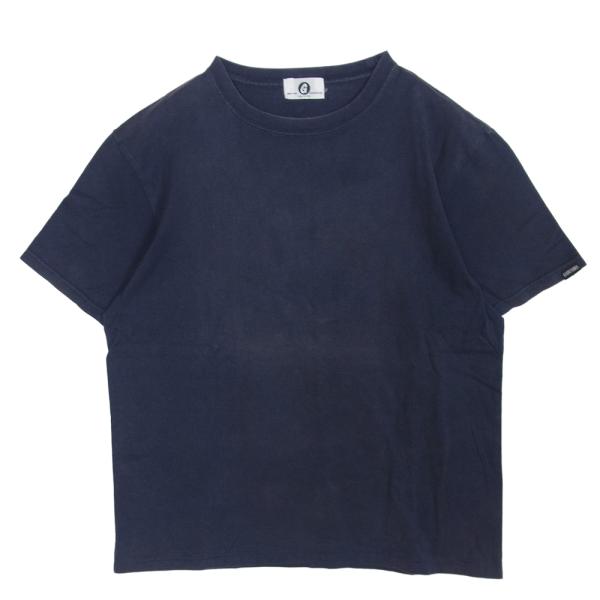■商品情報[商品名]GOODENOUGH グッドイナフ バックロゴ グラムg T-SHIRT 半袖Tシャツ ネイビー系 表記無し【中古】[カラー]ネイビー系[サイズ]x 厚み約cm表記サイズ：表記無し肩幅：約48cm着丈：約67cm身幅：約...