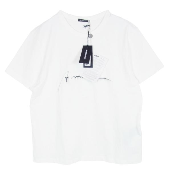 ■商品情報[商品名]ANN DEMEULEMEESTER アンドゥムルメステール 2201-W-JE43-228-001 Logo Tee ロゴプリント 半袖 Tシャツ カットソー L【極上美品】【中古】[カラー]ホワイト系[サイズ]表記サ...