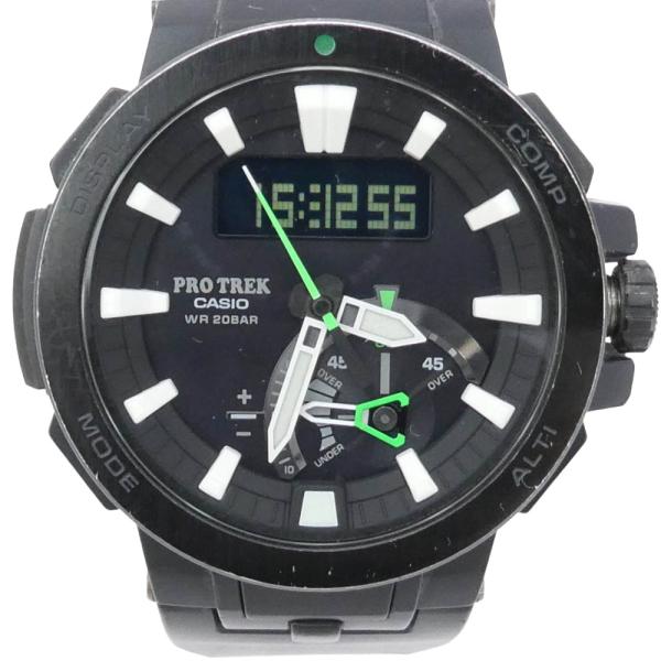 ■商品情報[商品名]CASIO PROTREK カシオ プロトレック PRW-7000-1AFJK Multifield Line マルチフィールドライン ソーラー アナログ デジタル 腕時計【中古】[カラー]ブラック系[サイズ]ケース：約...