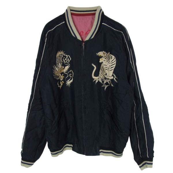 ■商品情報[商品名]TAILOR TOYO テイラー東洋 TT15173 DUELLING DRAGONS × WHITE TIGER 龍 白虎 Souvenir Jacket スーベニア ジャケット スカジャン M【中古】[カラー]ピンク...
