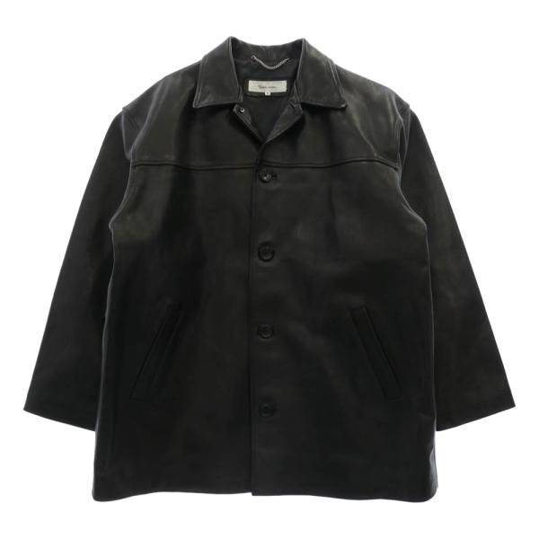 ■商品情報[商品名]タイムイズオン Time is on T230-L980 DAPPER LEATHER COAT ダッパー カウレザー カーコート ジャケット ブラック系 2【中古】[カラー]ブラック系[サイズ]x 厚み約cm表記サイズ...