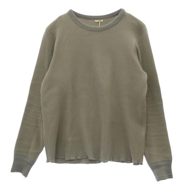 ■商品情報[商品名]ワンダールームエッセ WR / ESSE WE003T05-WA The Waffle ザ・ワッフル ワッフル クルーネック 長袖 ロングスリーブ 【美品】【中古】[カラー]グレー系[サイズ]表記サイズ：Mx 厚み約cm...