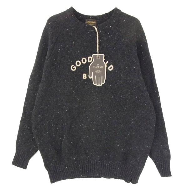 ■商品情報[商品名]BY GLADHAND バイグラッドハンド 23AW BYGH-23-AW-14 GOODFIELD NEP フロントロゴ ネップ クルーネック ニットセーター M【中古】[カラー]チャコール系[サイズ]表記サイズ：Mx...