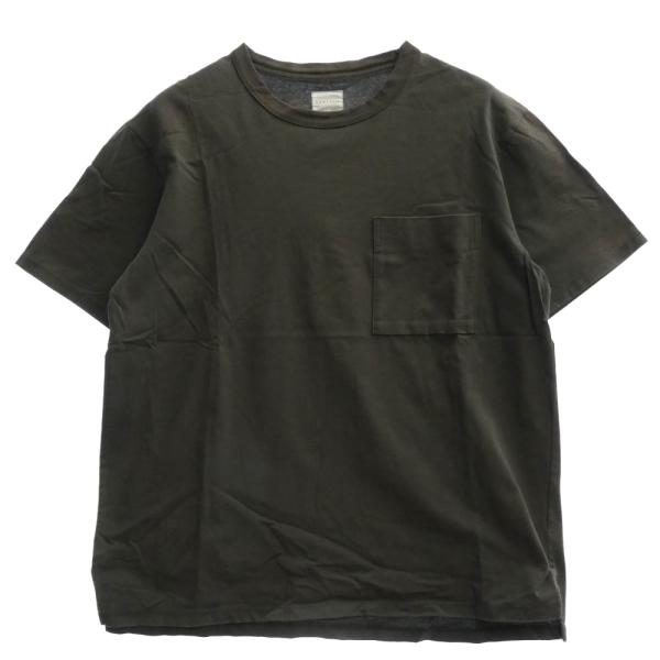 ■商品情報[商品名]CURLY カーリー 胸ポケット クルーネック Tシャツ チャコール系 4【中古】[カラー]チャコール系[サイズ]x 厚み約cm表記サイズ：4肩幅：約54cm着丈：約72cm身幅：約59cm袖丈：約22cm[付属品]なし...