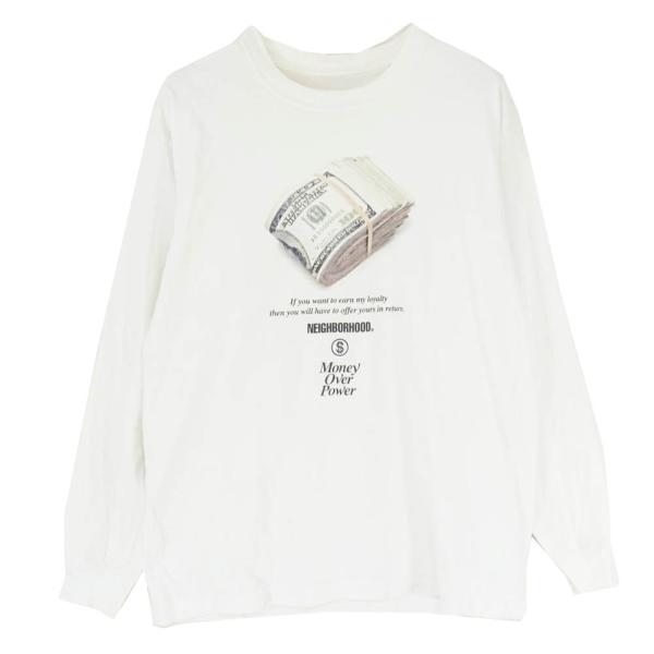 ■商品情報[商品名]NEIGHBORHOOD ネイバーフッド 21AW MOP-1 C-TEE LS ドル プリント 長袖 Tシャツ ホワイト系 S【中古】[カラー]ホワイト系[サイズ]表記サイズ：Sx 厚み約cm肩幅：約448cm着丈：約...