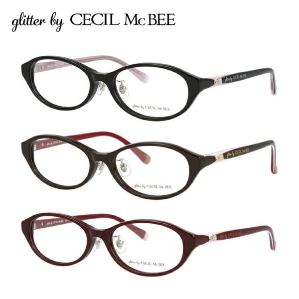 【ブランド】glitter by CECIL McBEE（グリッターバイセシルマクビー）【品目】メガネフレーム【型番】GCF 7505 全3カラー 51サイズ【フィッティング】調整可能ノーズパッド（クリングス）【シェイプ】オーバル【カラー】...