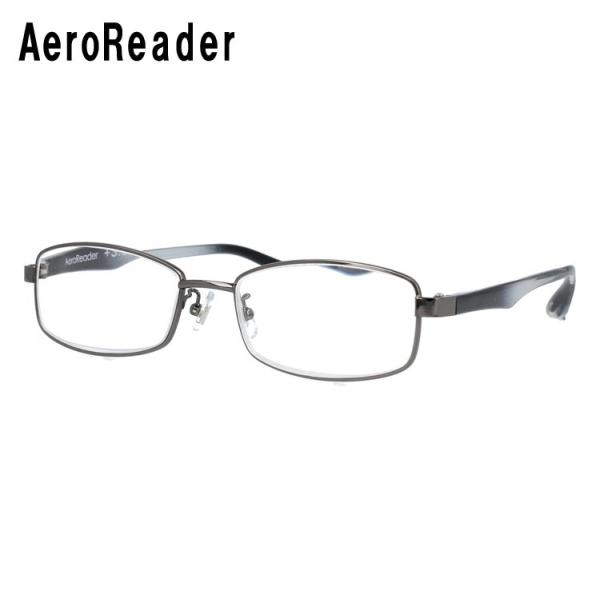 【ブランド】AEROREADER（エアロリーダー）【品目】老眼鏡【型番】GR15 GR 54サイズ度数+1.00〜+4.00【フィッティング】調整可能ノーズパッド（クリングス）【シェイプ】スクエア【カラー】フレーム：ガンメタル・クリア ブラ...