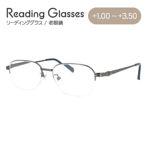 【ブランド】-【品目】リーディンググラス【型番】Rudolph Valentino VS107【フィッティング】-【シェイプ】-【カラー】フレーム：ガンメタル【素材】フレーム：メタルレンズ：プラスチック【サイズ】［A］レンズ幅：-［B］レン...