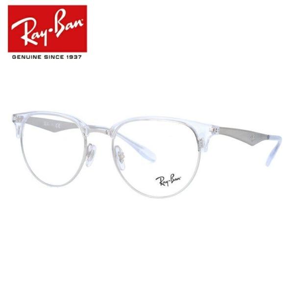 【ブランド】Ray-Ban（レイバン）【品目】メガネフレーム【型番】RX6396（RB6396）2936 53サイズ【フィッティング】調整可能ノーズパッド（クリングス）【シェイプ】ブロー【カラー】フレーム：シルバー / クリア【素材】フレー...