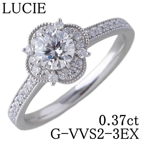 【ブランド名】ルシエ　LUCIE【商品名】フォレ　Foret　ダイヤ　リング　エンゲージリング　指輪【素材】Pt950　プラチナ【サイズ】7号【リング幅】2.0mm【リング厚み】6.0mm【重量】4.0g【宝石】ダイヤモンド0.37ct G...