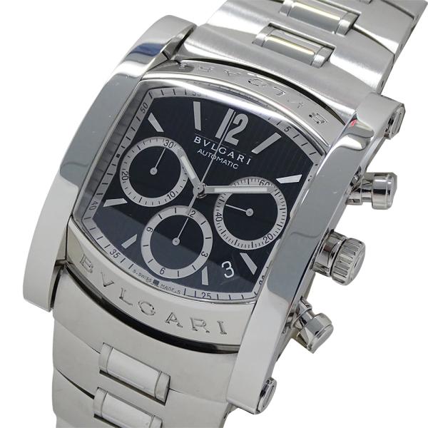 ブランド：ブルガリ 商品名：ブルガリ BVLGARI 時計 メンズ ブランド アショーマ クロノグラフ 自動巻き AT ステンレス SS AA48SCH シルバー ブラック 磨き済み 型番：  AA48SCH カラー： 文字盤ブラック 素材...