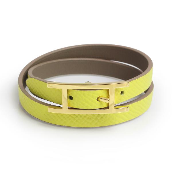 ■商品説明■【問い合わせ番号】200017559019【ブランド】HERMES【参考定価】73,700円【素材】 ヴォーエプソン ／  ヴォースイフト【カラー】Lime(ライム)×Etoupe(エトゥープ/エトープ) ／ ゴールド金具【サイ...