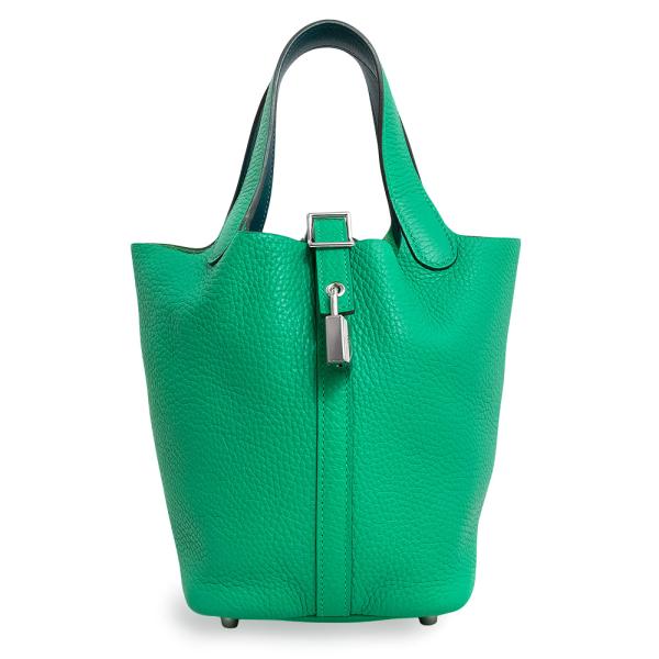 ■商品説明■【問い合わせ番号】200022517019【ブランド】HERMES【素材】 トリヨンクレマンス ／  ヴォースイフト【カラー】Menthe(ミント)×Vert bosphore(ヴェールボスフォール) ／ シルバー金具【サイズ(...