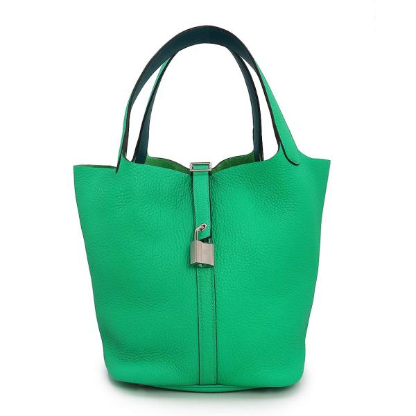 ■商品説明■【問い合わせ番号】200023469019【ブランド】HERMES【素材】 トリヨンクレマンス ／  ヴォースイフト【カラー】Menthe(ミント)×Vert bosphore(ヴェールボスフォール) ／ シルバー金具【サイズ(...