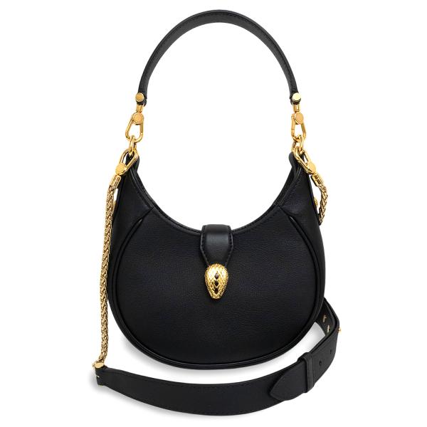 ■商品説明■【問い合わせ番号】200025065019【ブランド】BVLGARI【参考定価】291,500円【素材】 カーフスキン （牛革）【カラー】ブラック ／ ゴールド金具【サイズ(cm)】約W20cmxH19.5cmxD4.5cm 持...