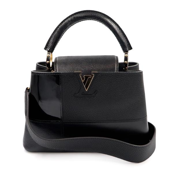 ■商品説明■【問い合わせ番号】200025854019【ブランド】LOUIS VUITTON【素材】 トリヨンレザー ／  カーフスキン （牛革） ／ パテントレザー ／ スネーク【カラー】ブラック ／ ゴールド金具【サイズ(cm)】約W(...