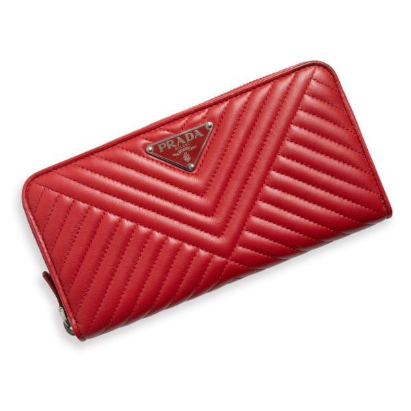 ■商品説明■【問い合わせ番号】200027501019【ブランド】PRADA【素材】NAPPA IMPUNTURE(ナッパ インプントゥーレ)【カラー】FUOCO(レッド) ／ シルバー金具【サイズ(cm)】約W20cmxH10.5cmxD...