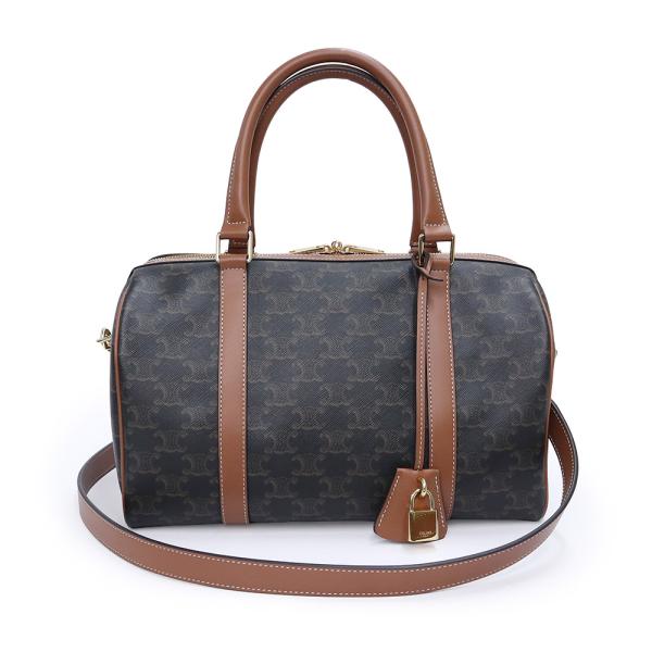 ■商品説明■【問い合わせ番号】200027724019【ブランド】CELINE【参考定価】280,500円【素材】 トリオンフキャンバス ／  レザー【カラー】TAN（タン） ／ ゴールド金具【サイズ(cm)】約W31cmxH20cmxD1...